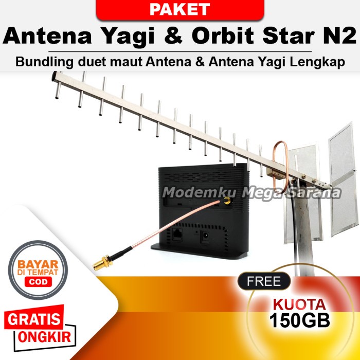 Jual Paket Antena Yagi Extreme 3 + Modem Router Telkomsel Orbit Star N2 ...