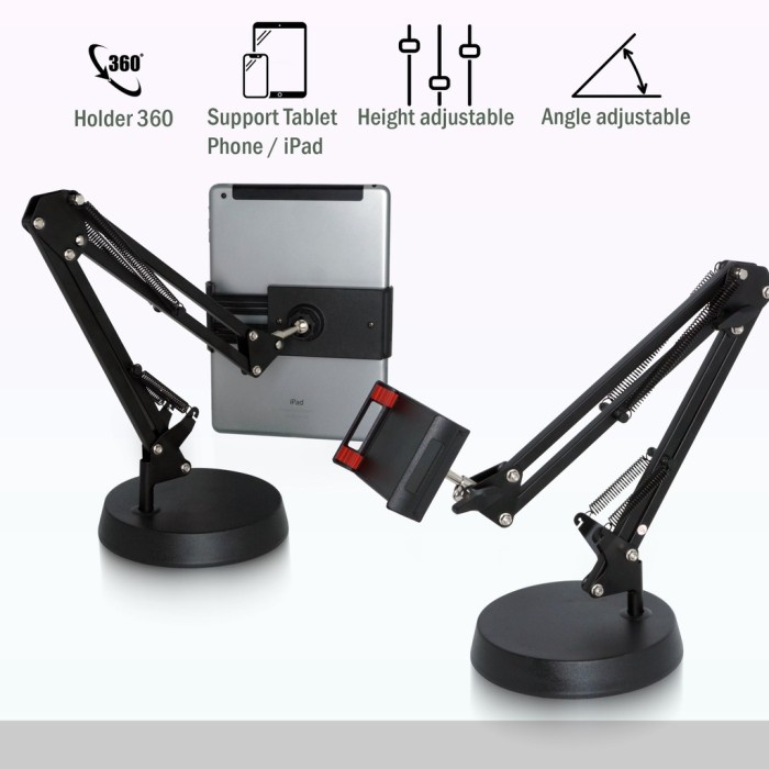 Jual Stand Phone Holder Hp Tablet Meja Holder Putar Penyangga ...