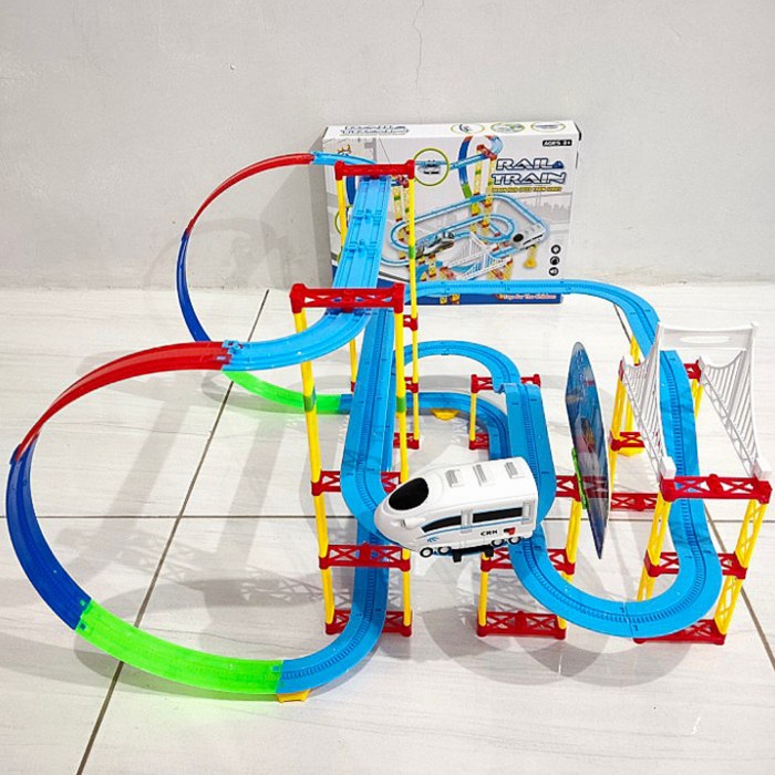 Jual Mainan Track Kereta MRT LRT Electric Rail Trek Lintasan Loop Rel ...