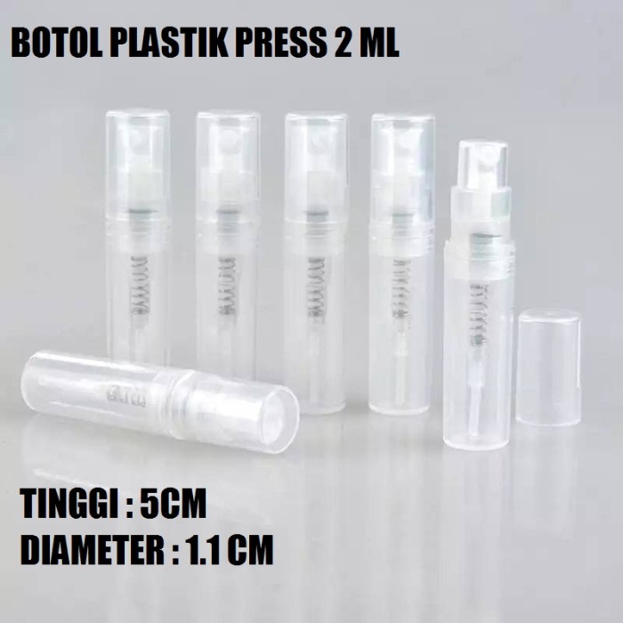 Jual Botol Parfum Spray 2ml Pen Travel Vial Sample Plastik Putih ...
