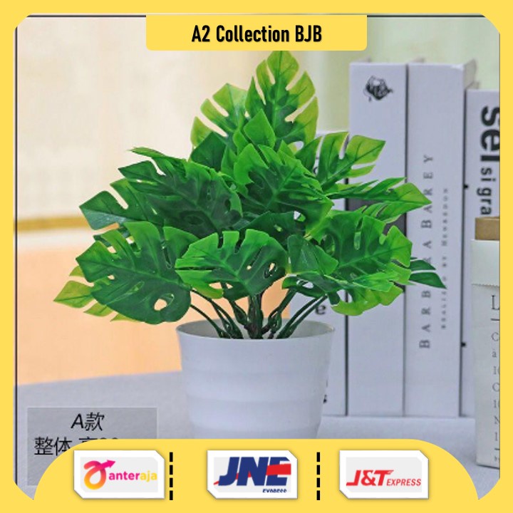 Jual A2 | TANAMAN HIAS PLASTIK POT BUNGA ARTIFICIAL DAUN RAMBAT ...