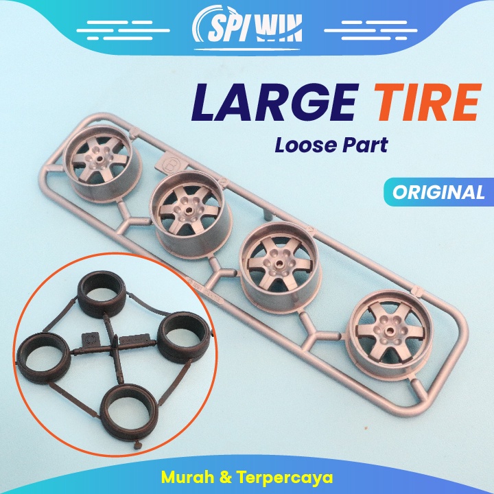 Jual Ban Large L Velg Tamiya ORIGINAL 5 Spoke Hard Loose Part Loose Kit ...