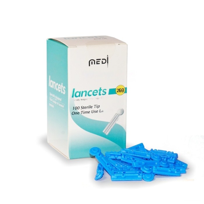 Jual Blood Lancet Bekam 26G Isi 100 MedT Jarum Pengambil Darah Lancets ...