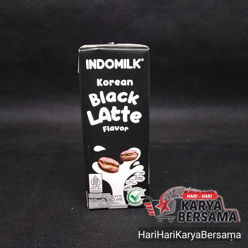 Jual INDOMILK SUSU CAIR UHT KOREAN BLACK LATTE FLAVOR 180ML | Shopee Indonesia