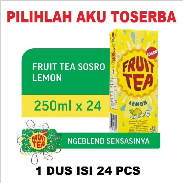 Jual Fruit Tea Sosro LEMON Kotak 250 ml - ( HARGA 1 DUS ISI 24 ) | Shopee Indonesia