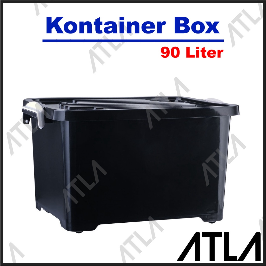 Jual Kontainer Box 90 Liter Hitam Kotak Container Plastik Serbaguna 90L | Shopee Indonesia
