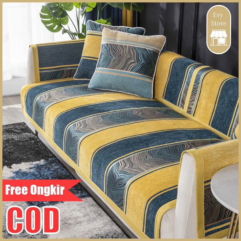 Jual [EVY STORE] Sofa Bed Cover Grid Elastic / Penutup Sarung Alas SofaBed Elastis Tebal Modern ...
