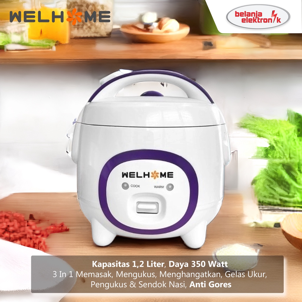 Jual WELHOME Rice Cooker Magic Com 1,2 Liter 3in1 WRC-1211 | Shopee Indonesia