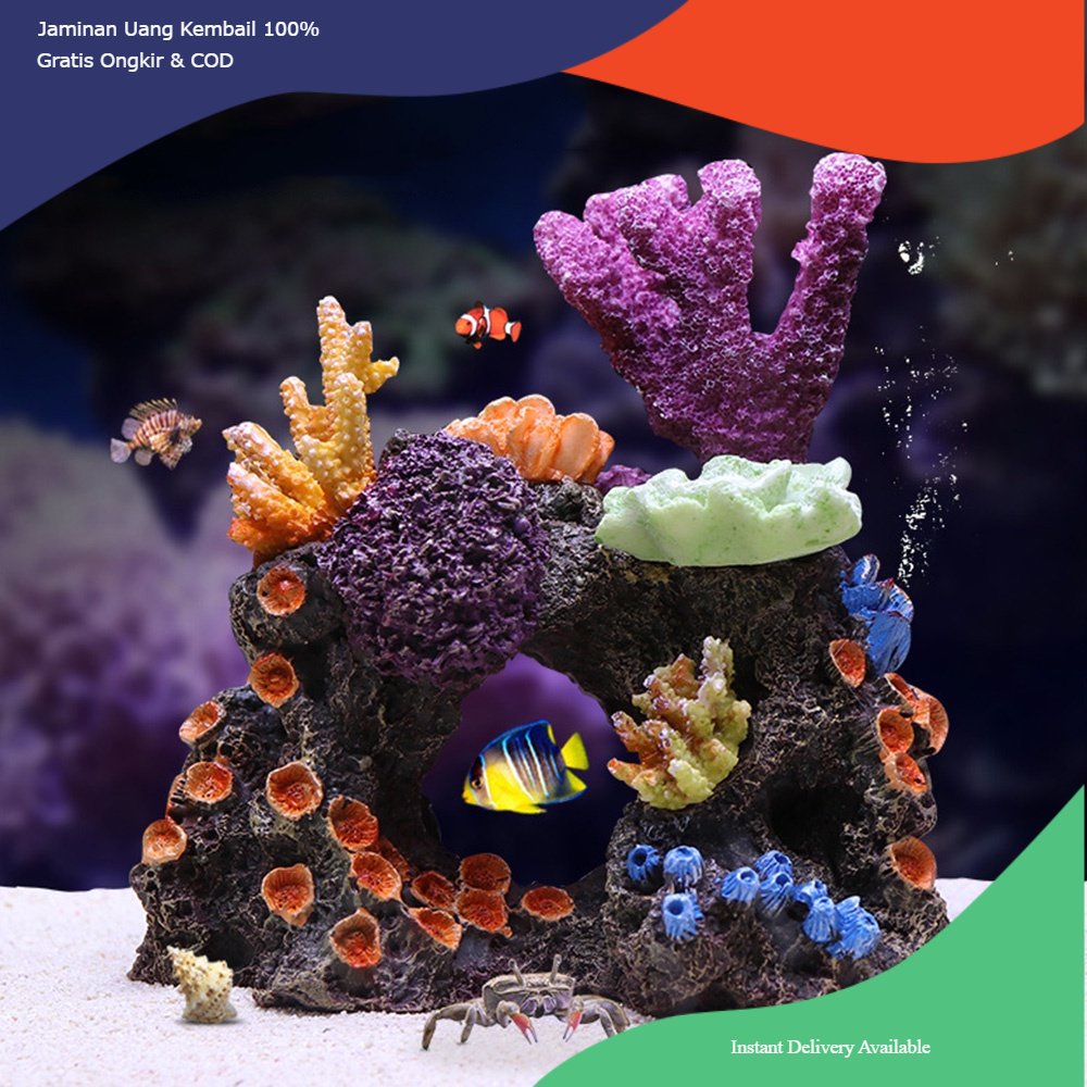 Jual Artificial Coral Reef Tank Hiasan Aquarium Terumbu Karang Laut