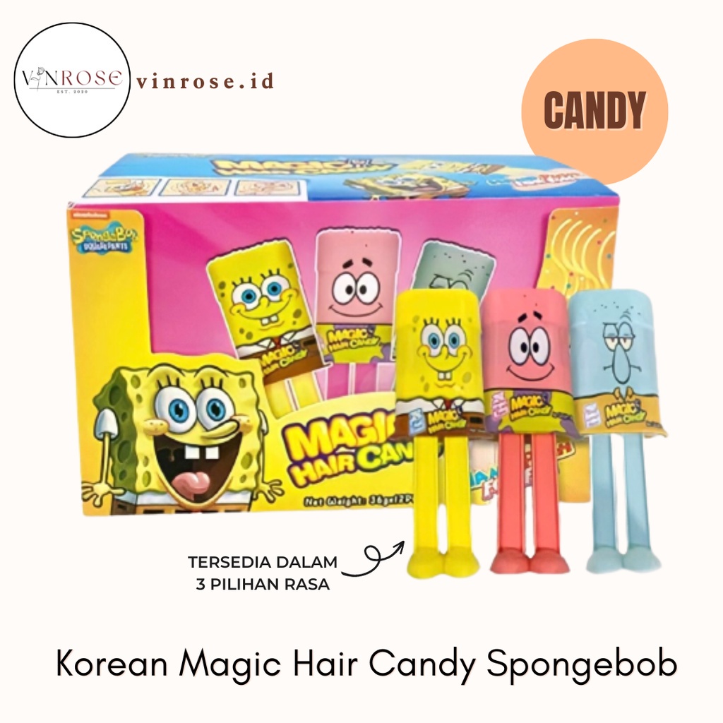 Jual Squidward Spongebob Candy Permen Viral/ Korean Magic Hair Candy | Shopee Indonesia