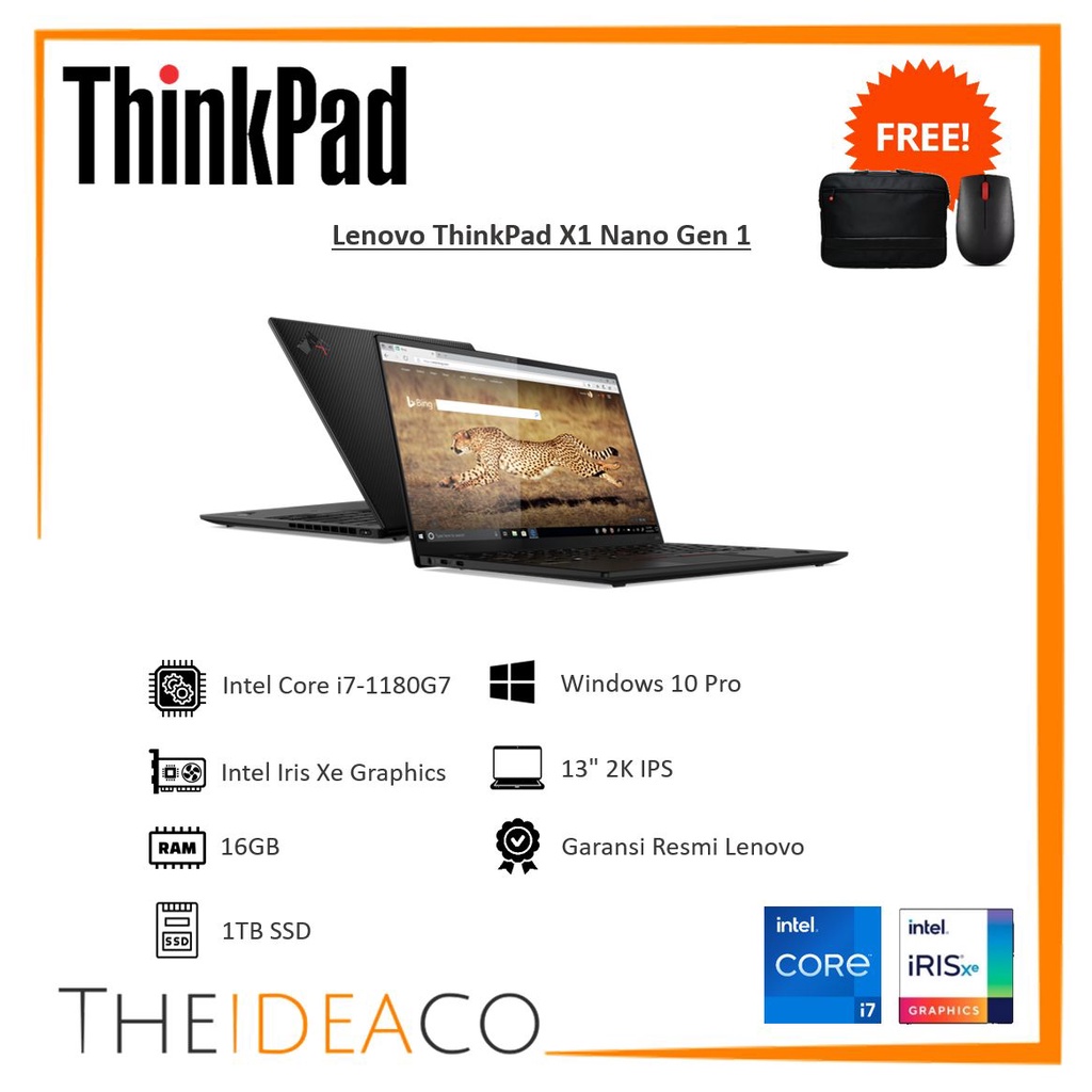 Jual Lenovo ThinkPad X1 Nano Gen 1 7EID i7-1180G7 16GB 1TB SSD Touch ...