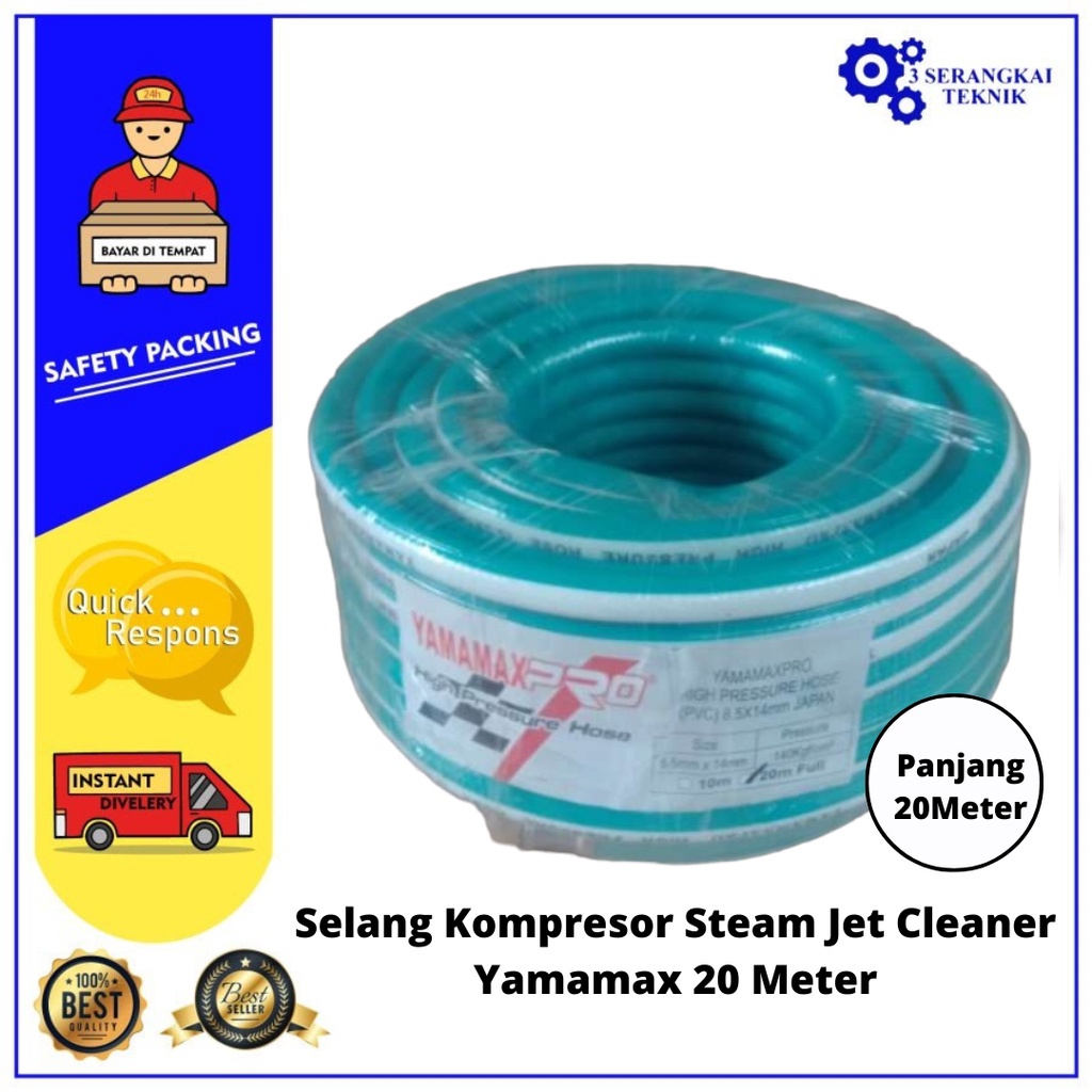 Jual Selang Kompresor Angin YAMAMAX PRO 20METER Selang Steam Jet ...