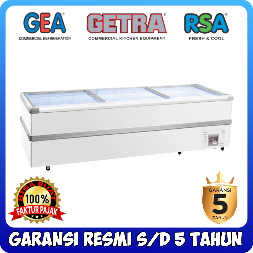 Jual ISLAND FREEZER GEA SCD 1280 SLIDING GLASS FLAT 2 KOMPRESOR ...