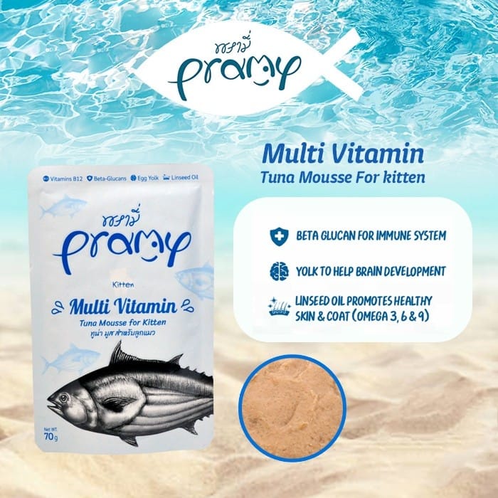 Jual PRAMY Pouch Wet Cat Food 70GR Makanan Kucing Basah Adult Kitten ...