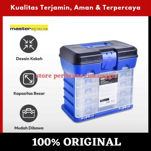 Jual Ace - Masterspace Kotak Perkakas Dengan 4 Organizer - Biru Tools ...