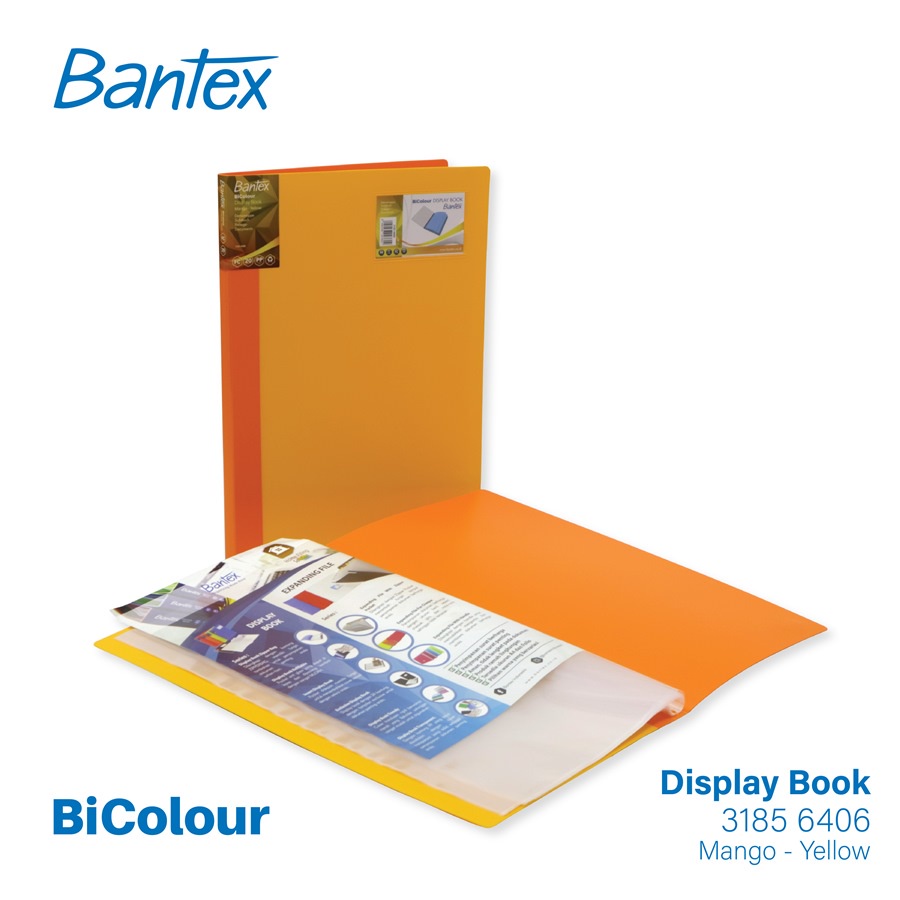 Jual [Artomas] Bantex BICOLOUR Display Book Folio 40 Pocket Mango ...