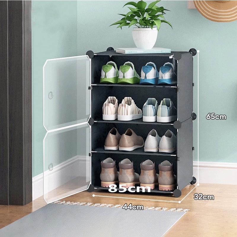 Jual HOMIX Rak Sepatu Tertutup Shoe Box Storage Anti Debu 4/6/8 Layer ...