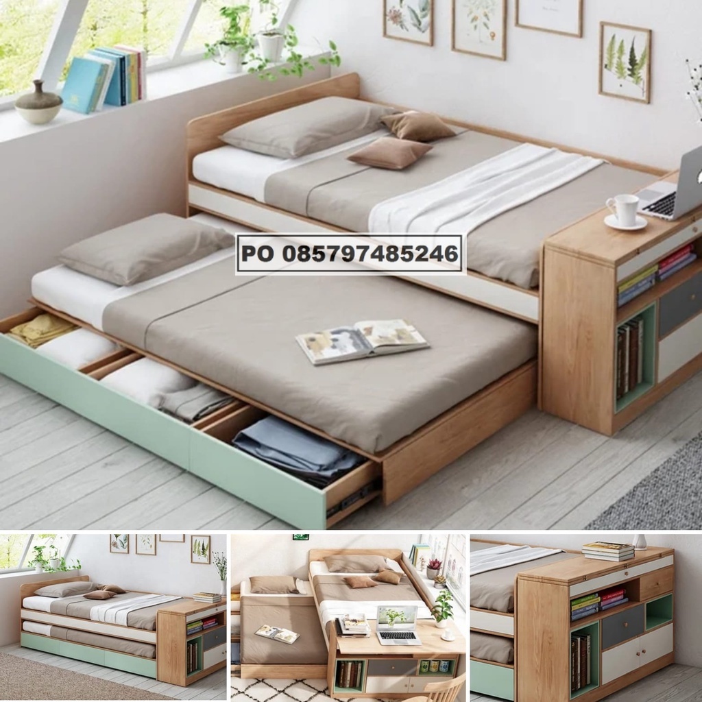 Jual GRATIS ONGKIR JABODETABEK JATI DOUBLE-DECK RANJANG DIPAN+SPRINGBED ...