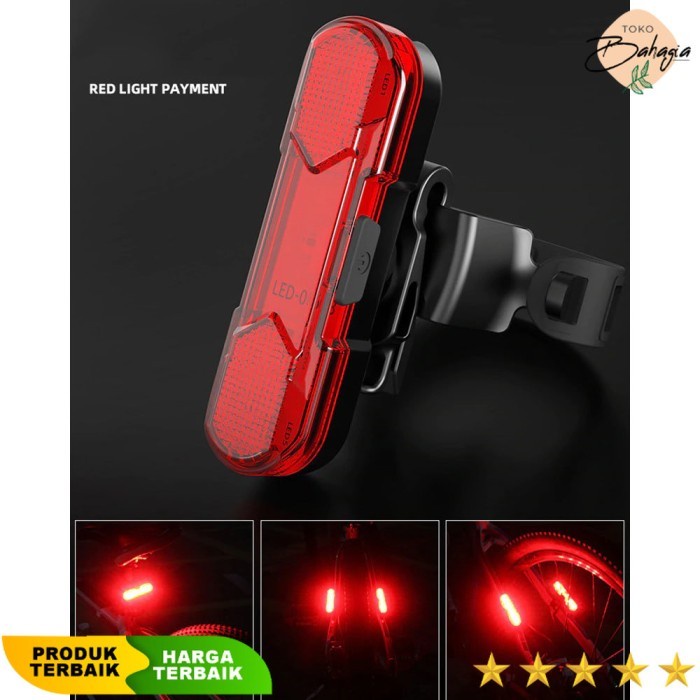 Jual Lampu Belakang Sepeda LED COB USB Rechargeable 220 mAh | Shopee ...