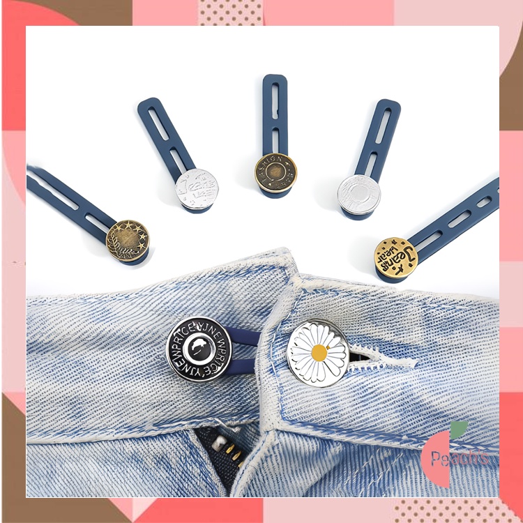 Jual PEACHs - 5933 Kancing Celana Jeans Adjustable Metalic / Double ...