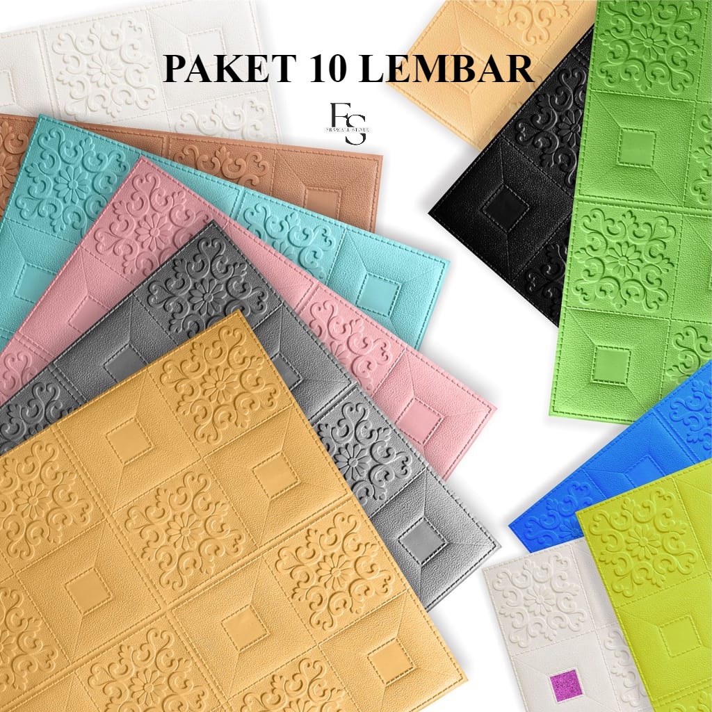 Jual Paket 10 Lembar!!! Wallpaper Dinding Foam 3D Motif Batik | Shopee ...