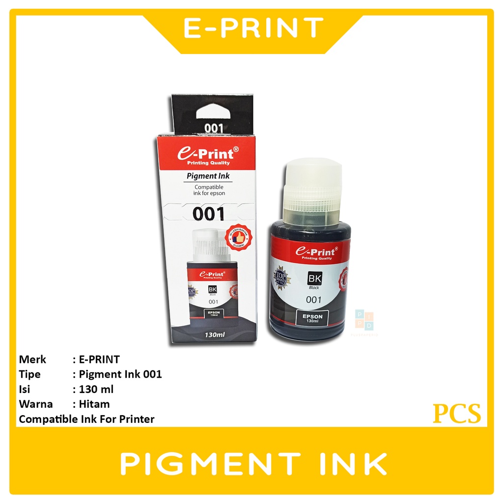 Jual E-PRINT - Tinta Printer Pigment Ink 001 Hitam - Pcs | Shopee Indonesia