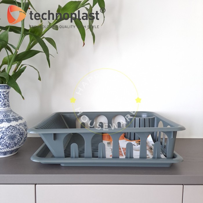 Jual TECHNOPLAST Dryer Dish Rack With Tray | Rak Piring Tatakan ...