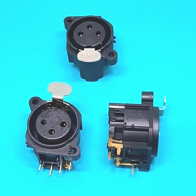 Jual Socket Canon Female Gold Plated 4Pin Horisontal Lock Tancap ...