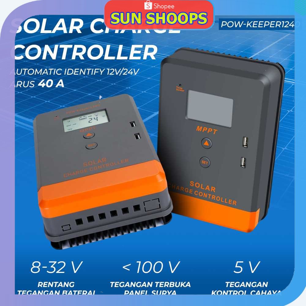 Jual SUN SHOOPS - PowMr MPPT Solar Charge Controller Automatic Identify ...