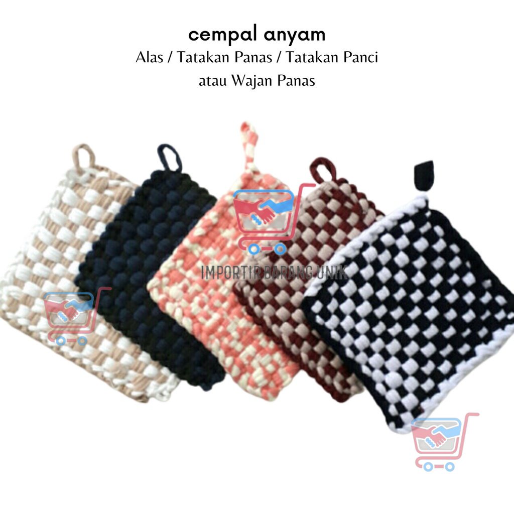 Jual IMB -H203- Cempal Anyam - Tatakan Anti Panas - Cempal Kain Anyam ...