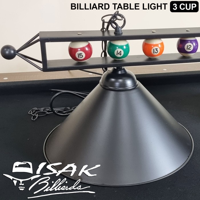 Jual Luxury Billiard Table Light - Real Pool Balls 3 Cup Lampu Meja ...