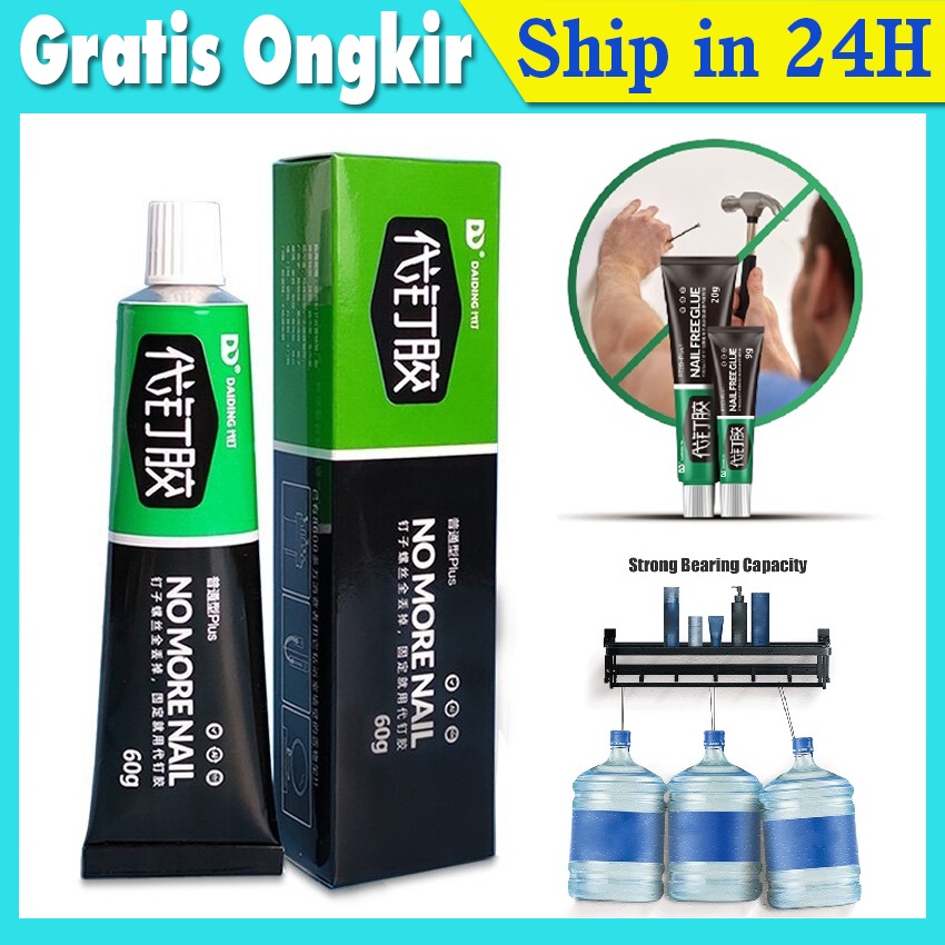 Jual 120ml Lem Pengganti Paku Tembok Adhesive Glue Superkuat / Nail Free Glue Super Perekat ...