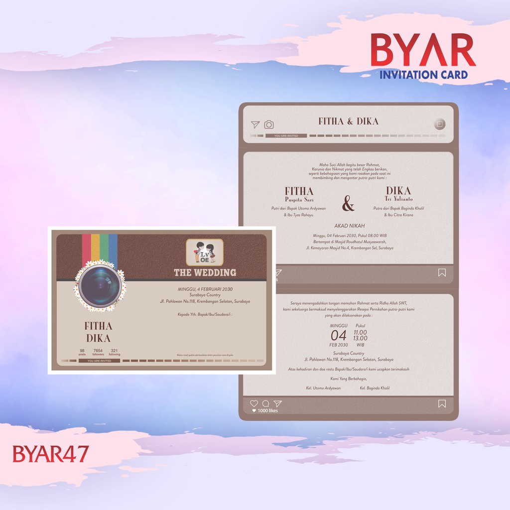 Jual BYAR 47 Blanko Undangan | Blangko Undangan | Undangan Murah ...