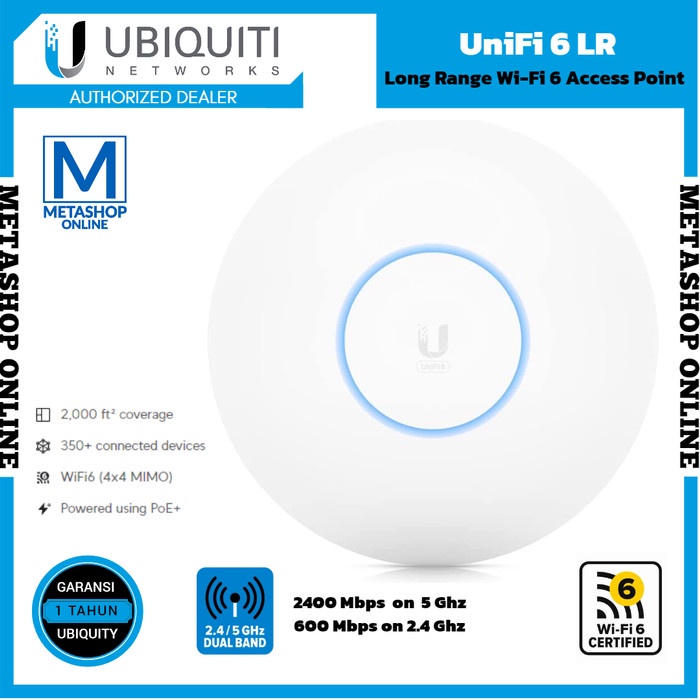 Jual UBIQUITI U6-LR Long Range Unifi Dual Band Access Point WiFi 6 U6LR ...
