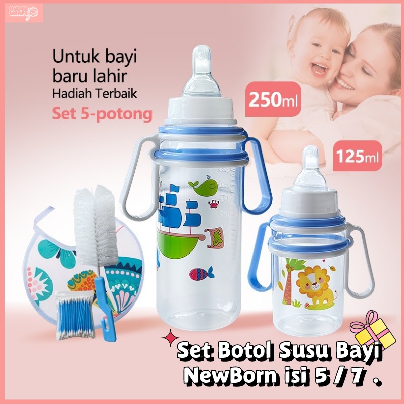 Jual ANGEL MOMMY 125ML/250ML Set Botol Susu 5 / 7 Bayi NewBorn isi 809 ...