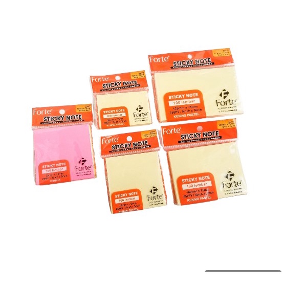 Jual STICKY NOTE FORTE 1 PAD MIX WARNA DAN UKURAN | Shopee Indonesia