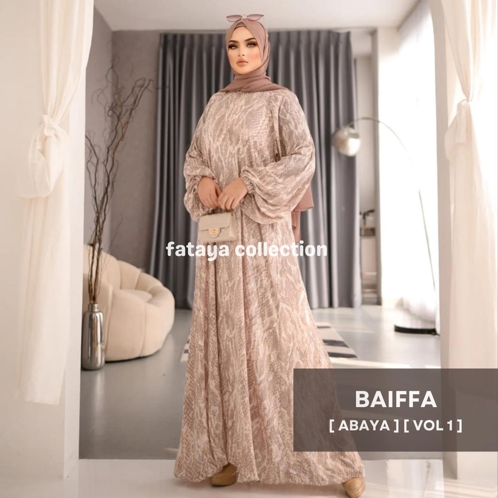 Jual Fataya Collection BAIFFA Abaya Animal Print - Bahan Crepe Lingkar Dada 120cm | Shopee Indonesia