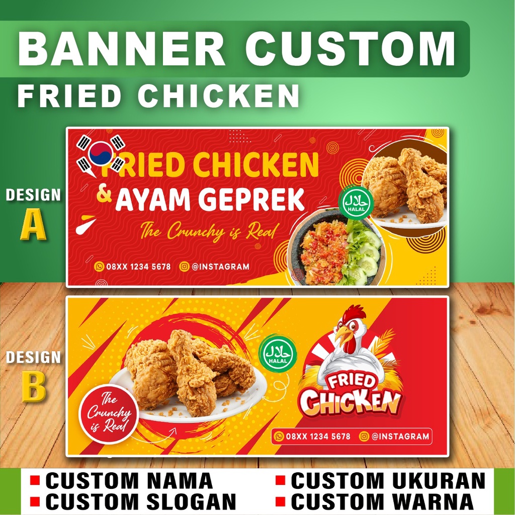 Jual Cetak Spanduk Fried Chicken - Ayam Bakar Goreng - Spanduk Ayam ...
