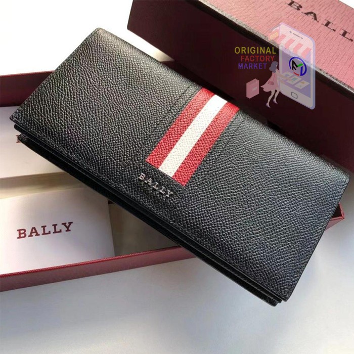 Jual Dompet BALLY Taliro Leather Continental Long Wallet in Black List ...