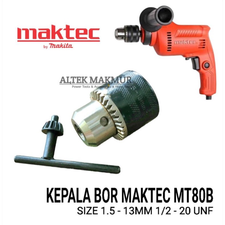 Jual UNTUK SPAREPART MAKTEC MT80B KEPALA BOR DRAT 13MM DRILL CHUCK MUR ...