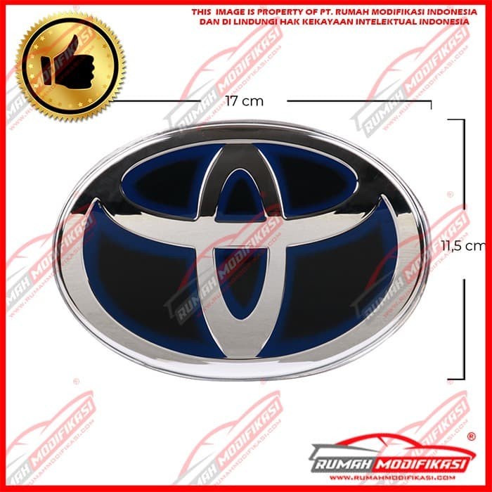 Jual EMBLEM - LOGO - TOYOTA INNOVA 2016-2020 - HYBRID BLUE - DEPAN ...