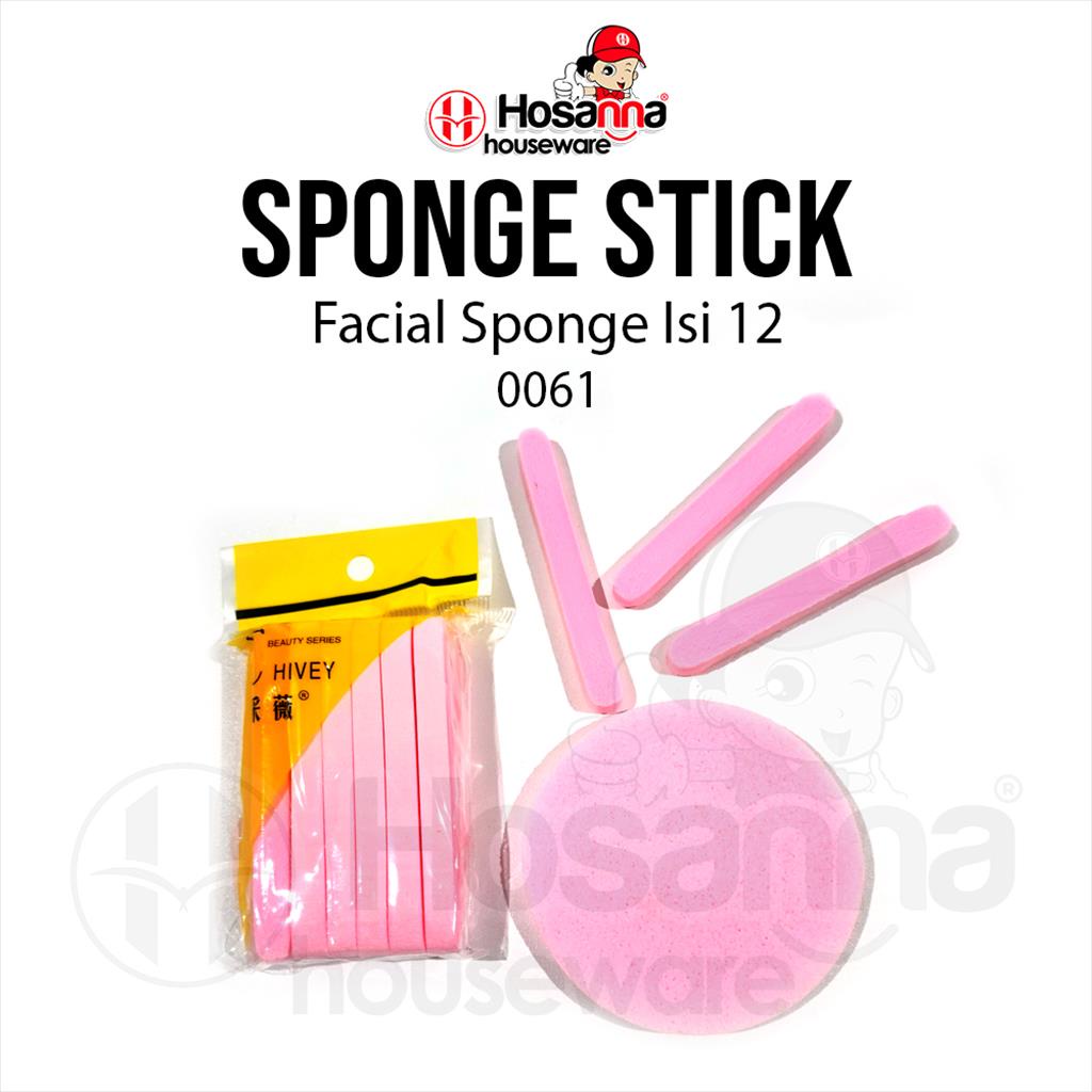 Jual Sponge Stick Wajah 12pcs/Spons Kentang 0061 Beauty Compressed ...