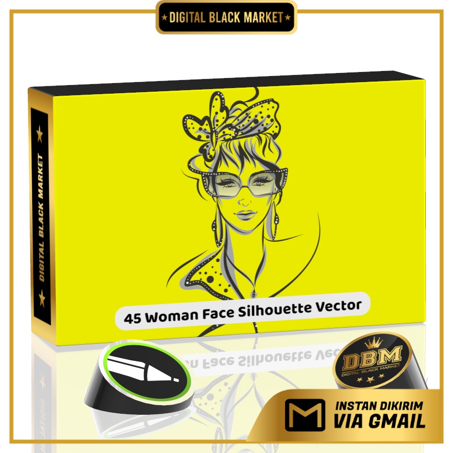 Jual ID16204 - 45 Woman Face Silhouette Vector CorelDraw | Shopee Indonesia
