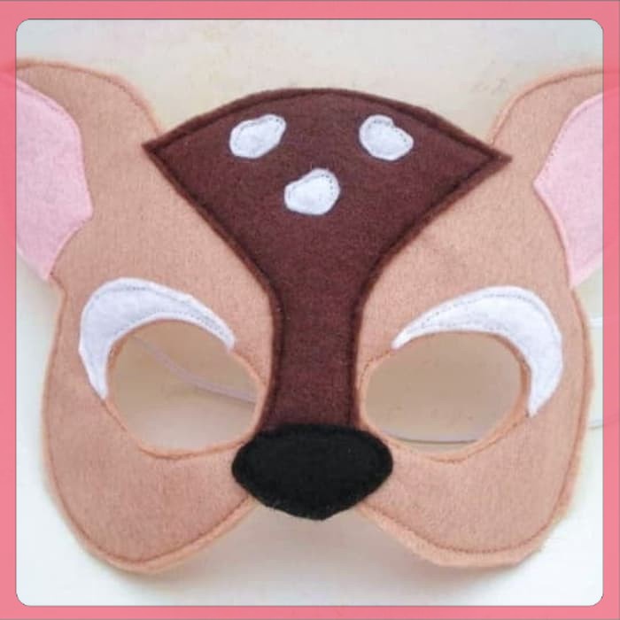 Jual Topeng Hewan Kancil Rusa Deer Kostum Mask Felt Pesta Drama Anak ...