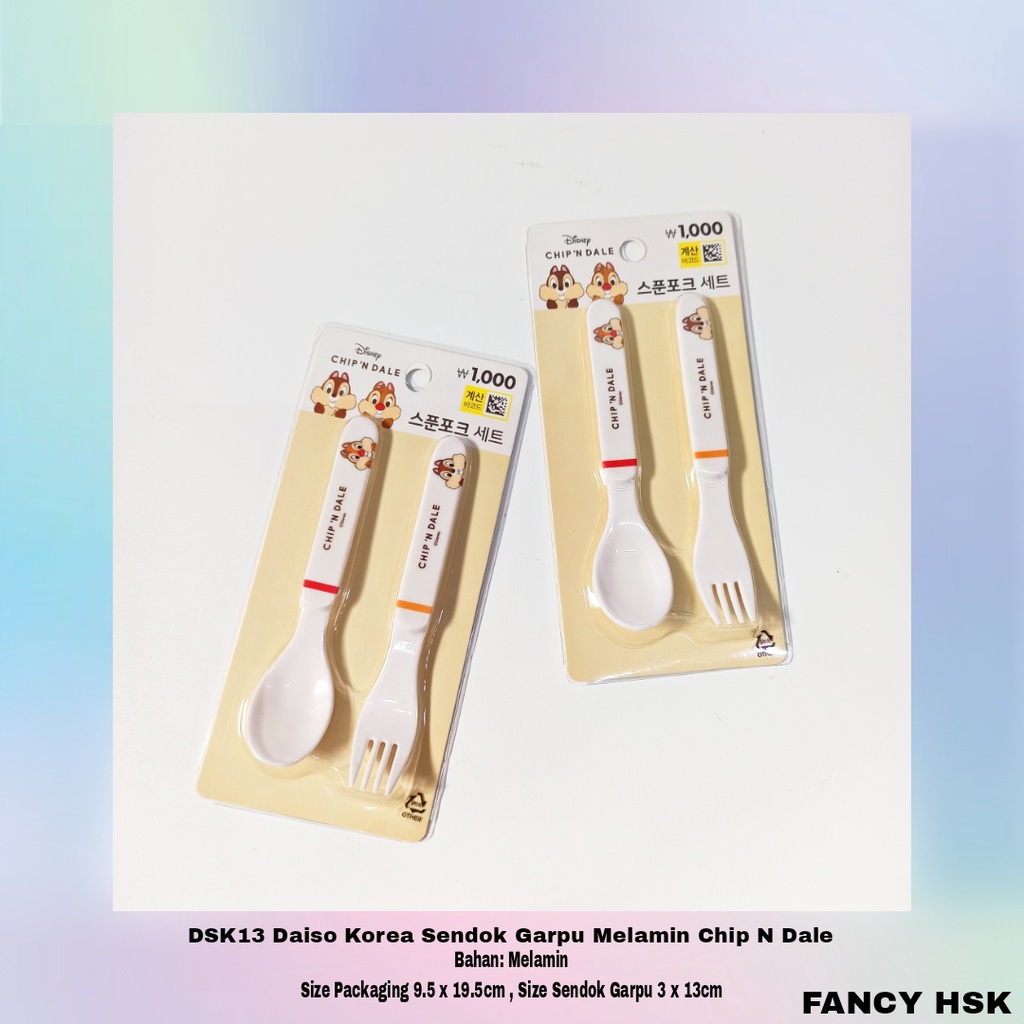 Jual DAISO KOREA SENDOK GARPU MELAMIN CHIP N DALE DSK13 | Shopee Indonesia