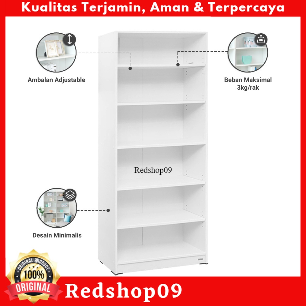Jual Informa - Informa Pablo Rak Buku 6 Tingkat - Putih/Rak Buku ...