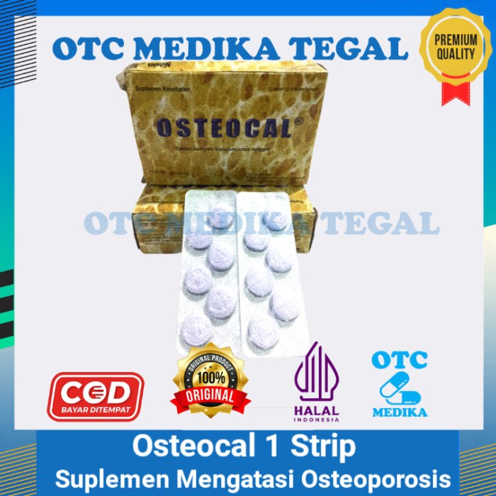 Jual Osteocal Tablet Kunyah Mengatasi Kekurangan Kalsium & Osteoporosis ...