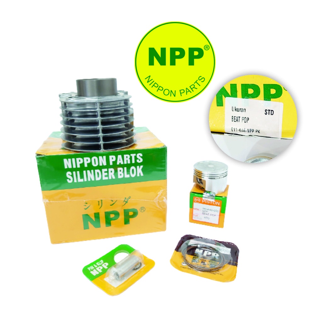 Jual NPP Boring Set Beat Pop Esp Piston Ring Seher Silinder Kit Blok ...