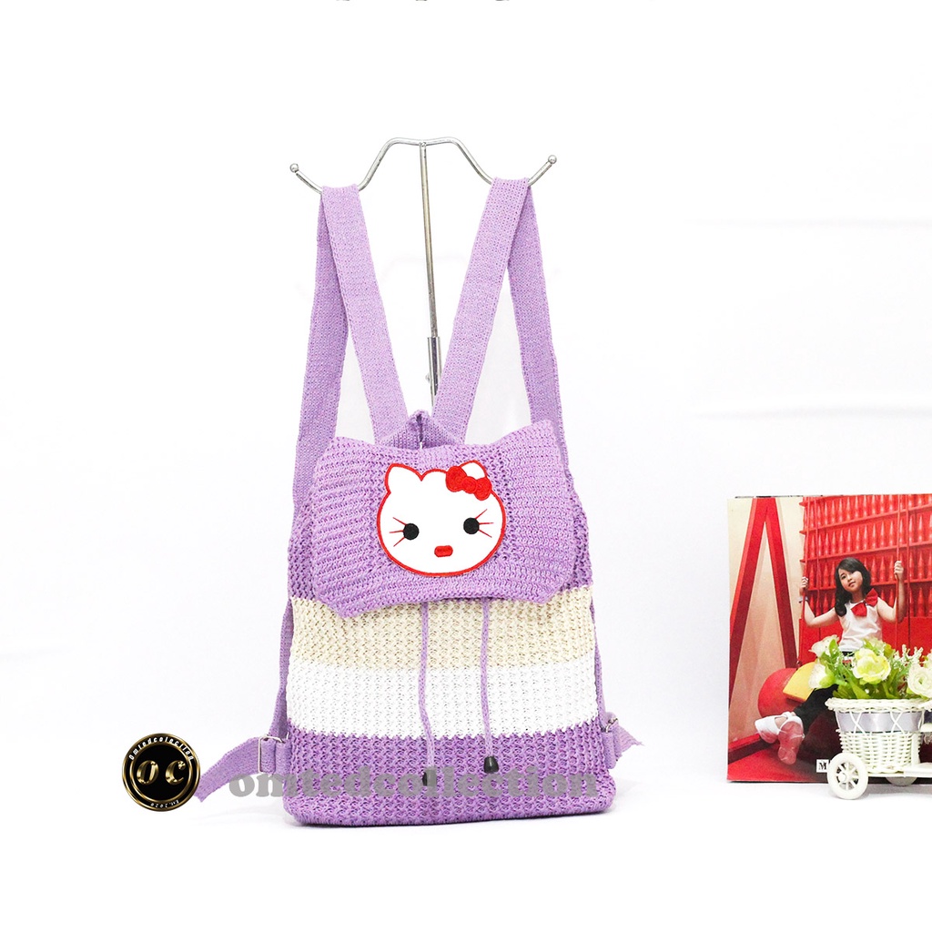 Jual Tas anak perempuan - Gendong rajut karakter hello kitty atas lucu ...