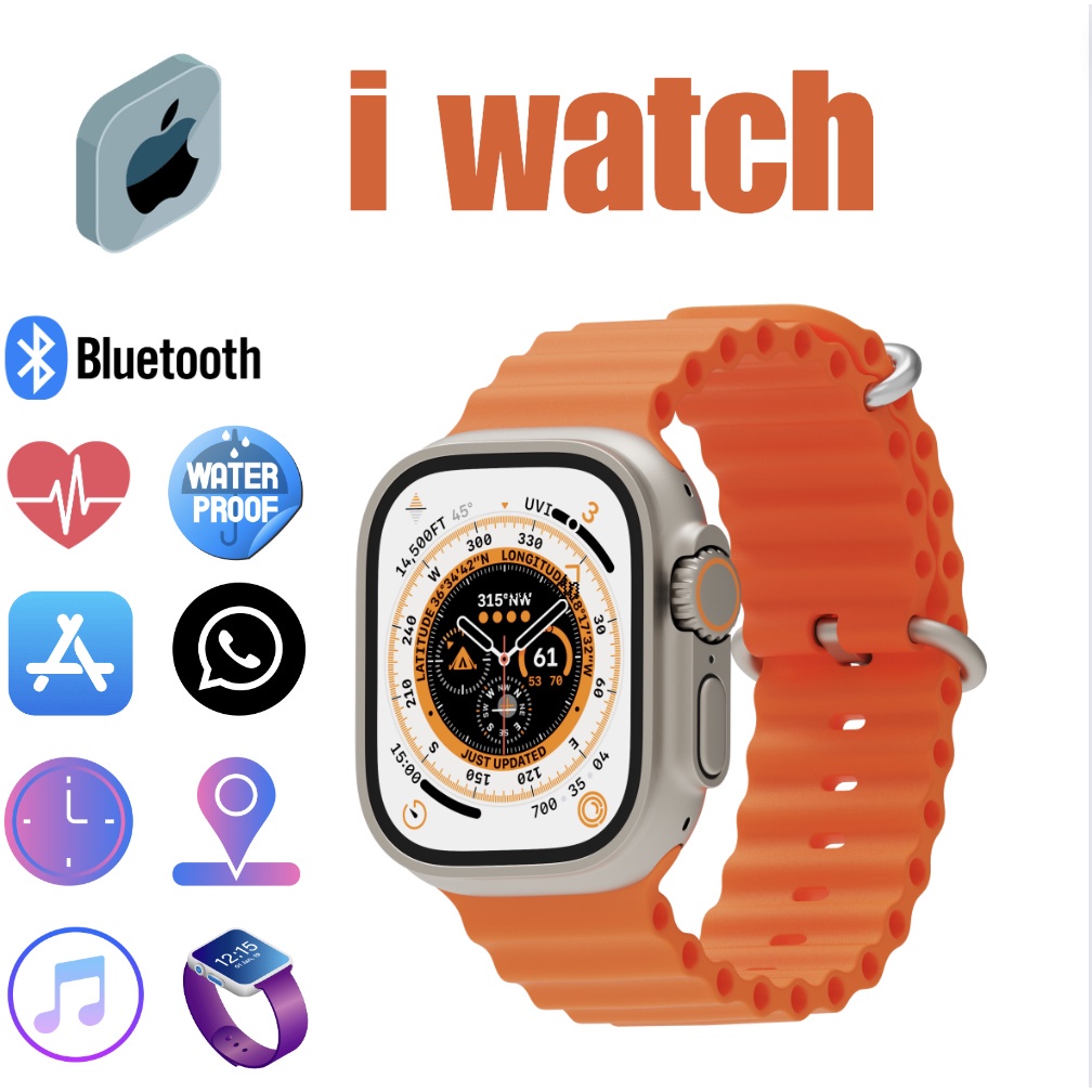 Jual (Original Bergaransi) iWatch 8 SERIES 8 Smartwatch Full Screen ...